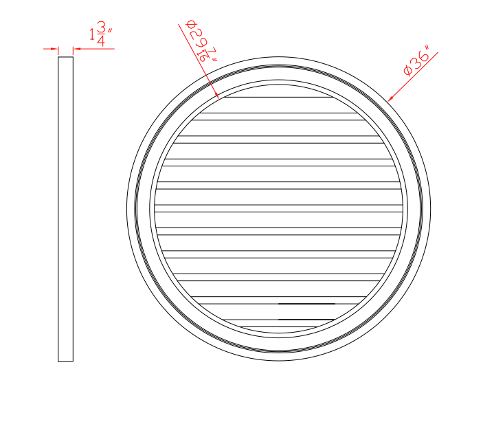 Decorative Round Louver | G4 – FOAMCORE ARCHITECTURAL ELEMENTS