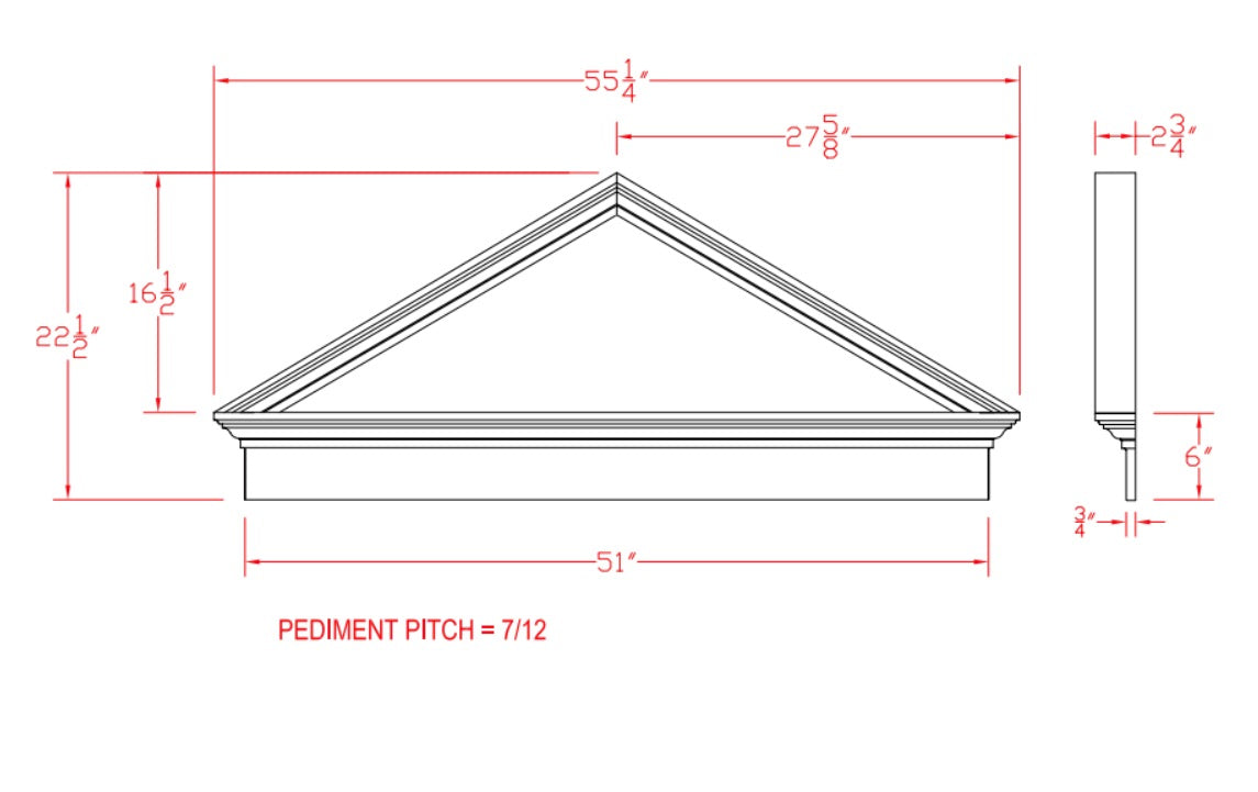 Peaked Pediment with Crosshead | HP – FOAMCORE STORE