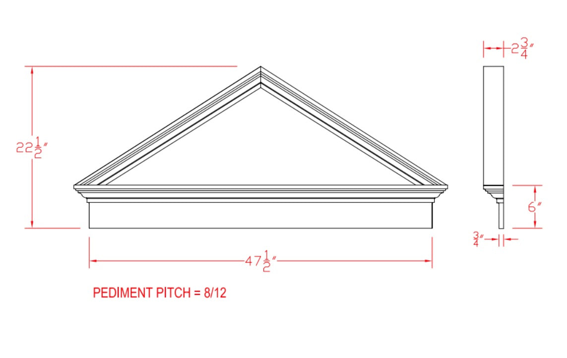 Peaked Pediment with Crosshead | HP – FOAMCORE STORE