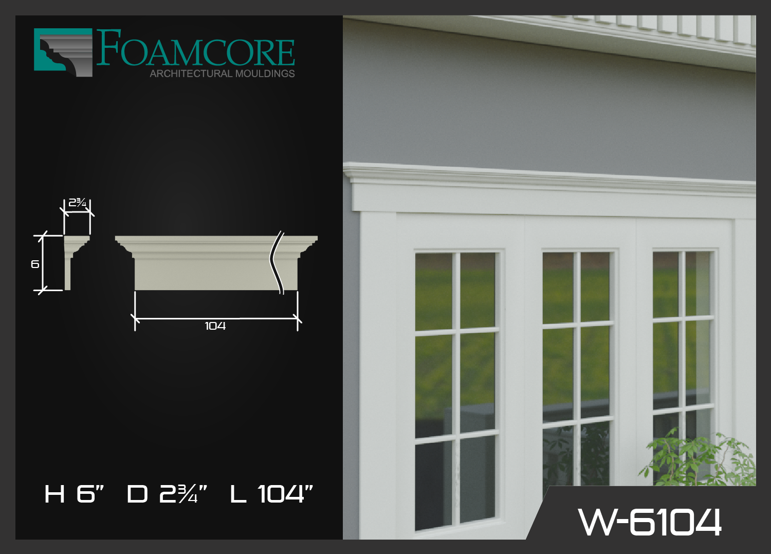 Crosshead | W6104 – FOAMCORE ARCHITECTURAL ELEMENTS